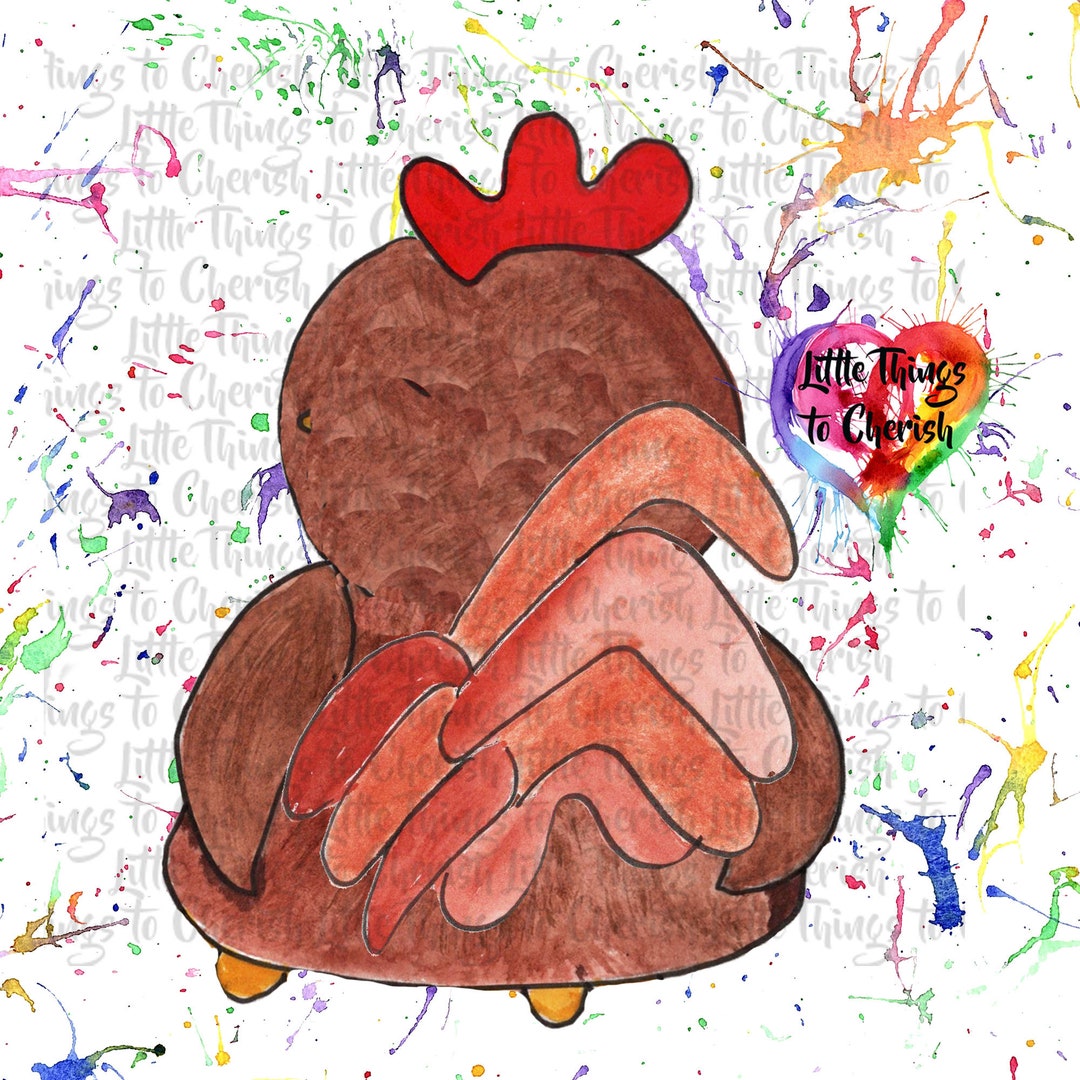 Cutie Farm Cockerel Backside Clipart Watercolour Cockerel - Etsy
