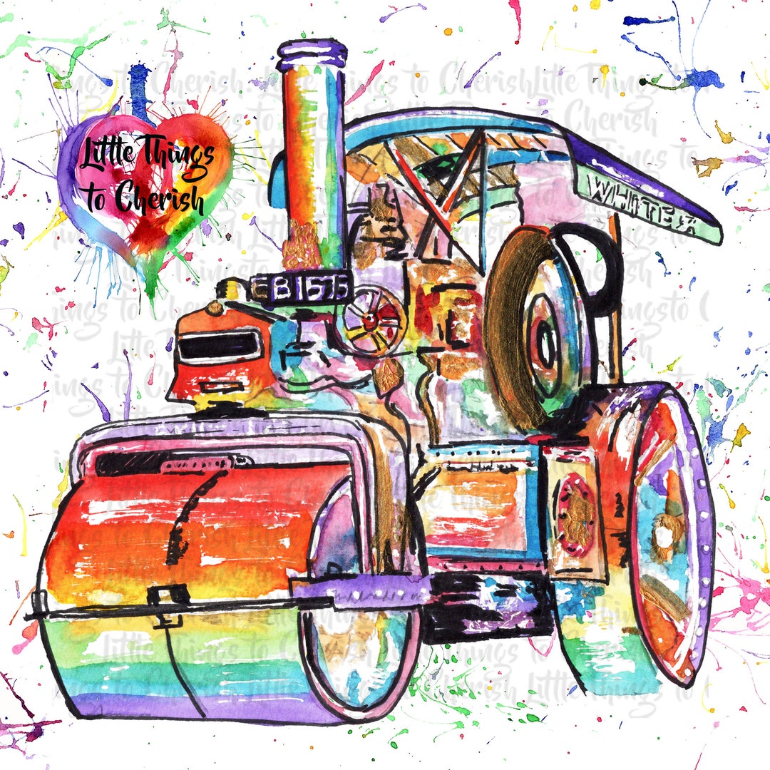 Steam Roller Rainbow Sublimation PNG Steam Rolller Clipart - Etsy