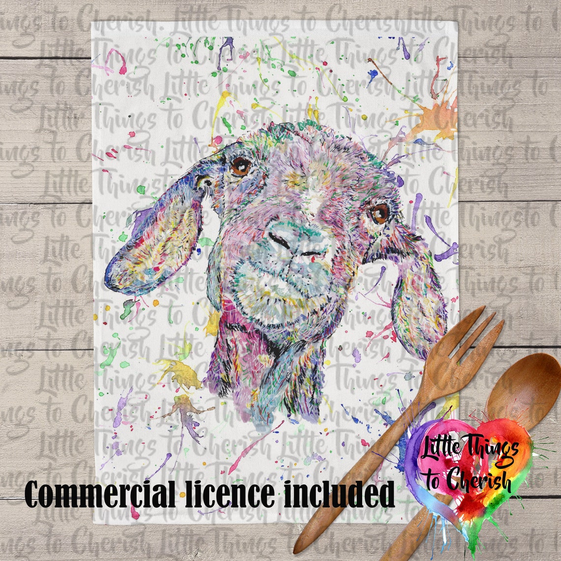 Goat Clipart Goat Graphics Rainbow Goat Clip Art Goat | Etsy