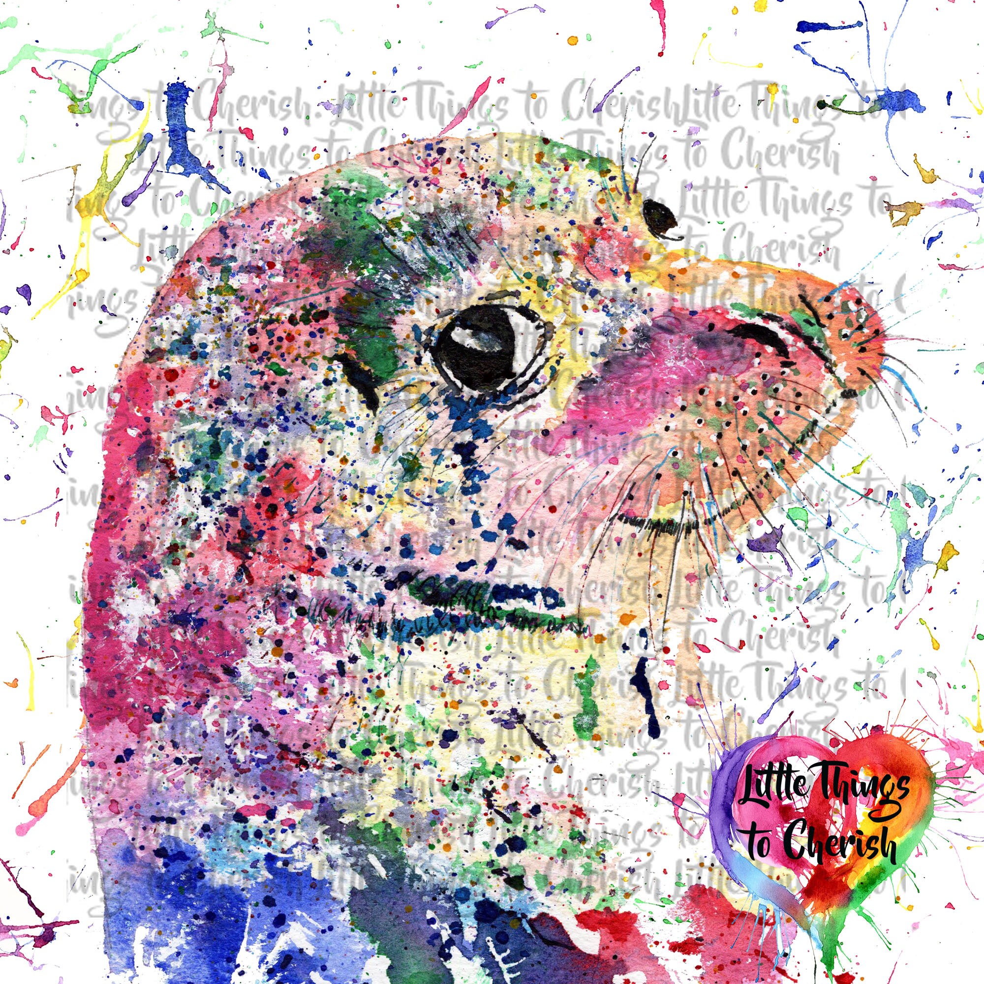 Watercolour Seal Clipart Seal Graphics Rainbow Seal PNG | Etsy UK