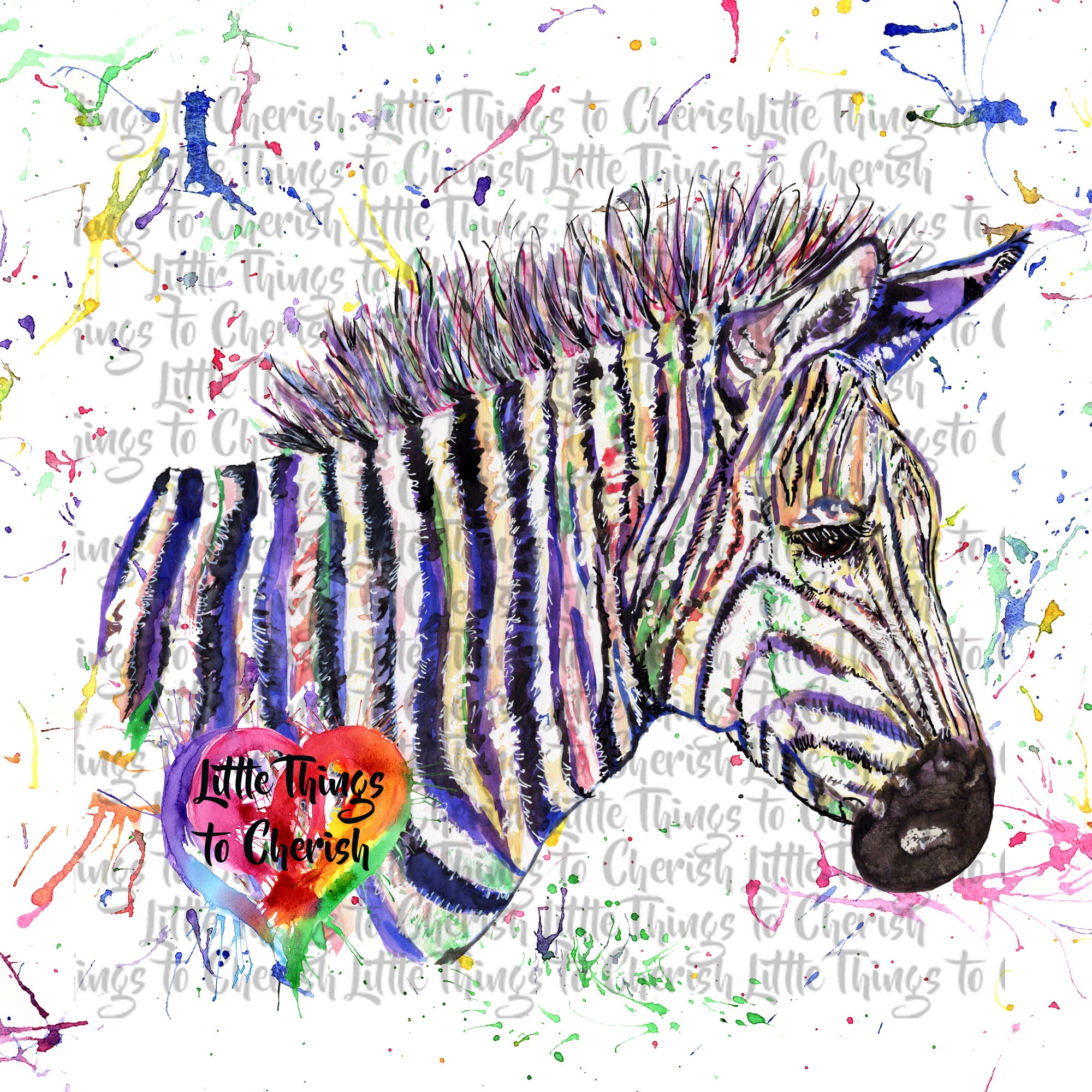 Zebra Clipart Zebra Graphics Rainbow Zebra Zebra Clip | Etsy UK