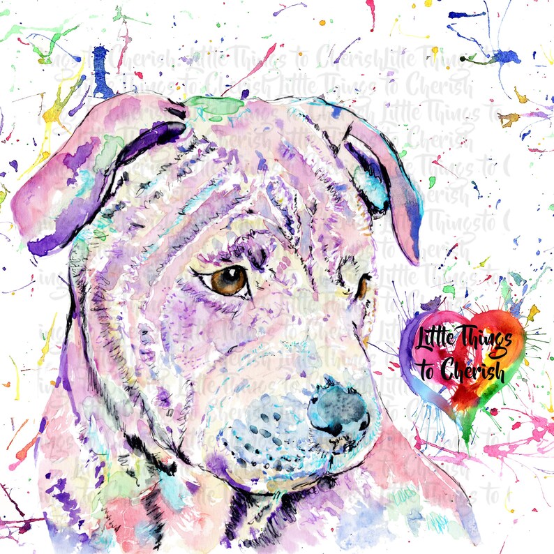 Staffy Pup Sublimation Staffie Rainbow Bully Staffie - Etsy