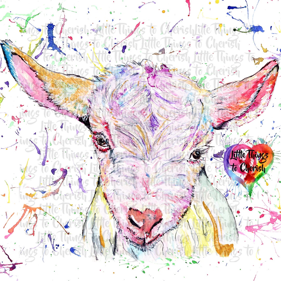 Kid Goat Clipart Goat Graphics Rainbow Goat Clip Art Goat Png Farm ...