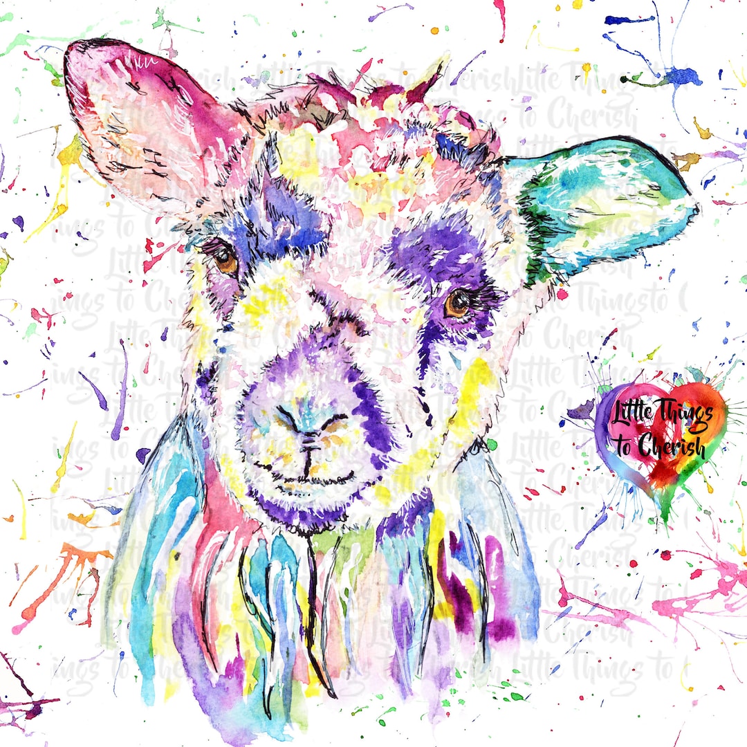 Lamb Clipart Sheep Graphics Rainbow Lamb Clip Art Lamb Png Farm Animals ...