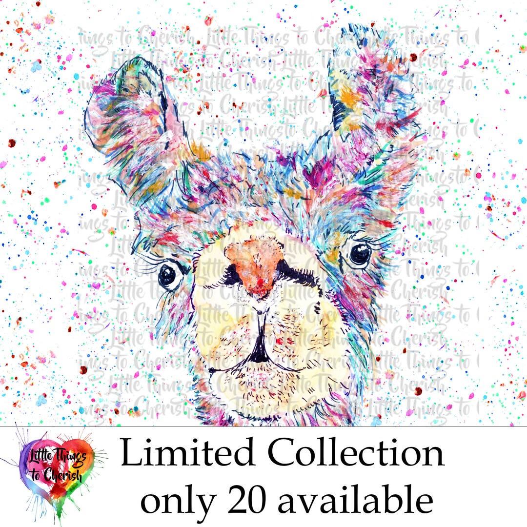 Limited Collection Watercolour Llama Clipart Rainbow Llama PNG Clip Art ...