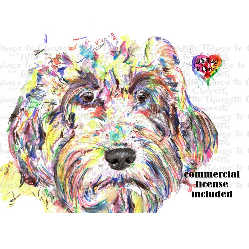 Cockapoo Clipart Cockapoo Graphics Rainbow Dog Clip Art - Etsy