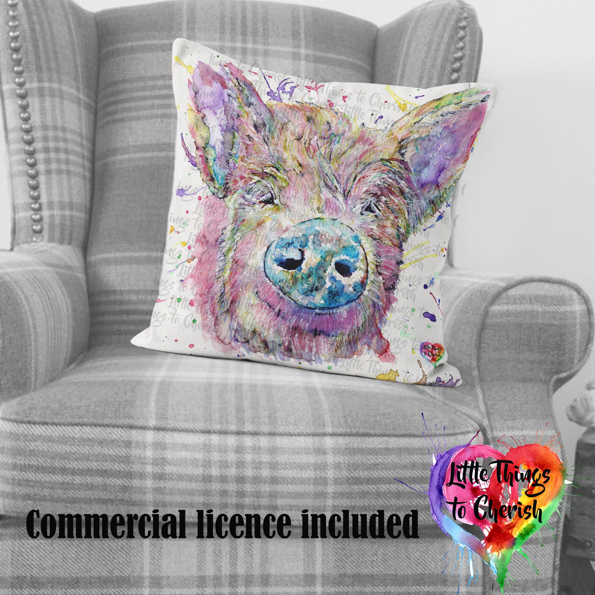 Pig Clipart Pig Graphics Rainbow Pig Clip Art Pig Png - Etsy