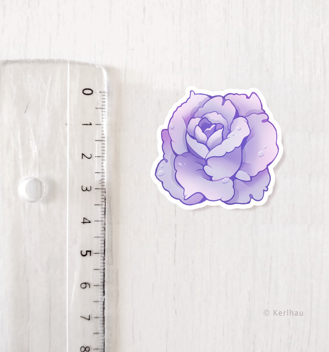 Sticker [MINI] • Individual Sticker - Blue Rose - Etsy