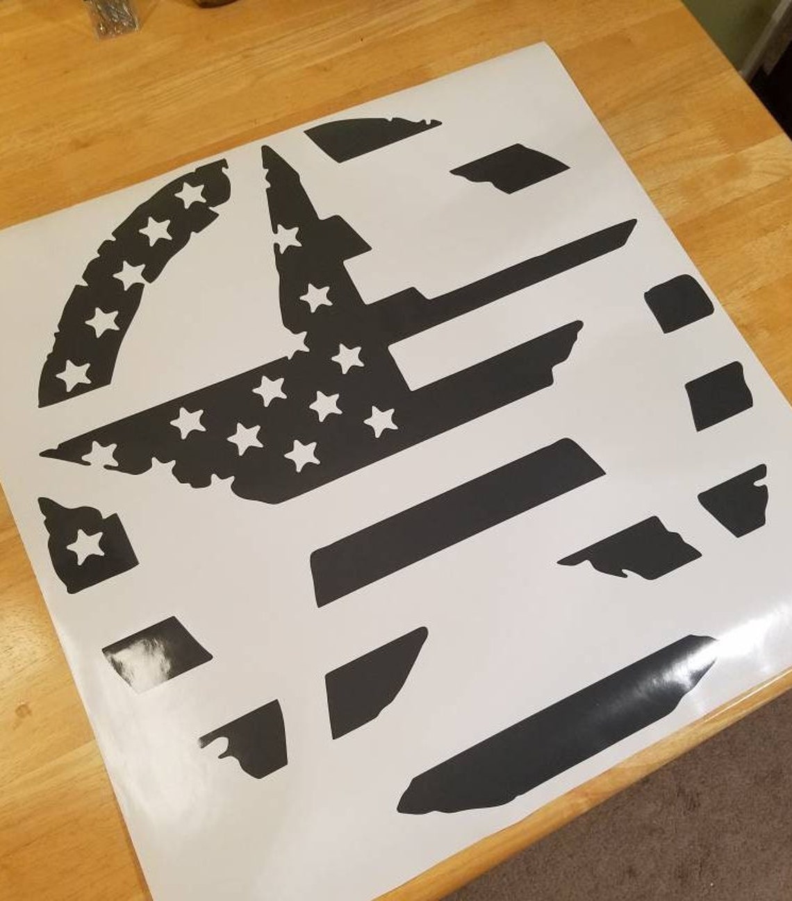 Distressed Star Vinyl Sticker Decal With US Flag for Car and - Etsy