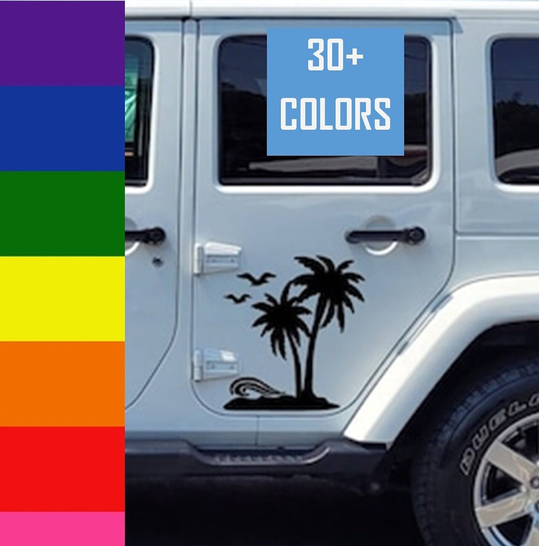 Palm Trees Graphics Vinyl Decal Sticker for Car, Truck, RV, Camper ...