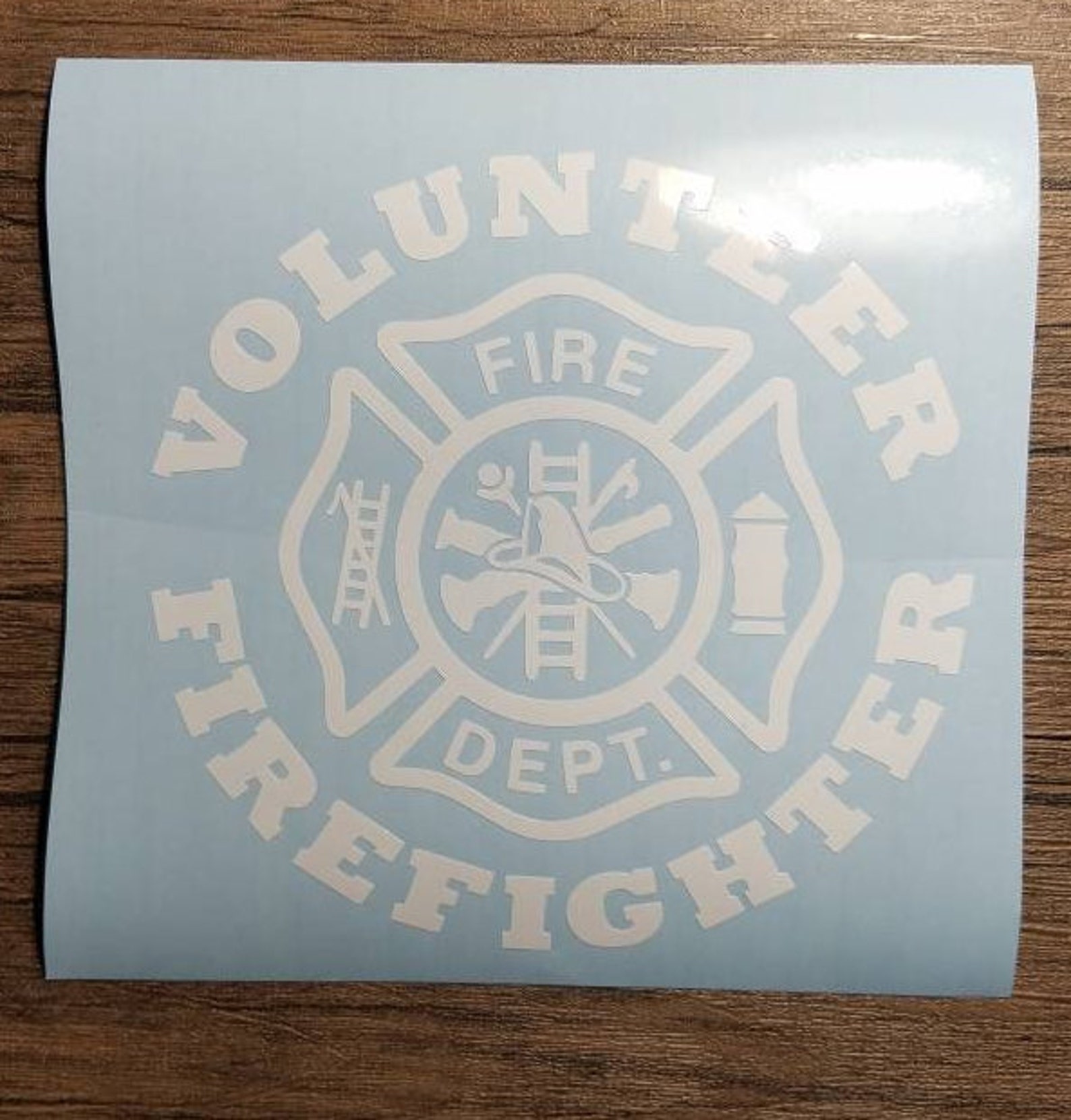 Volunteer Firefighter Window Vinyl Decal Fire Department - Etsy