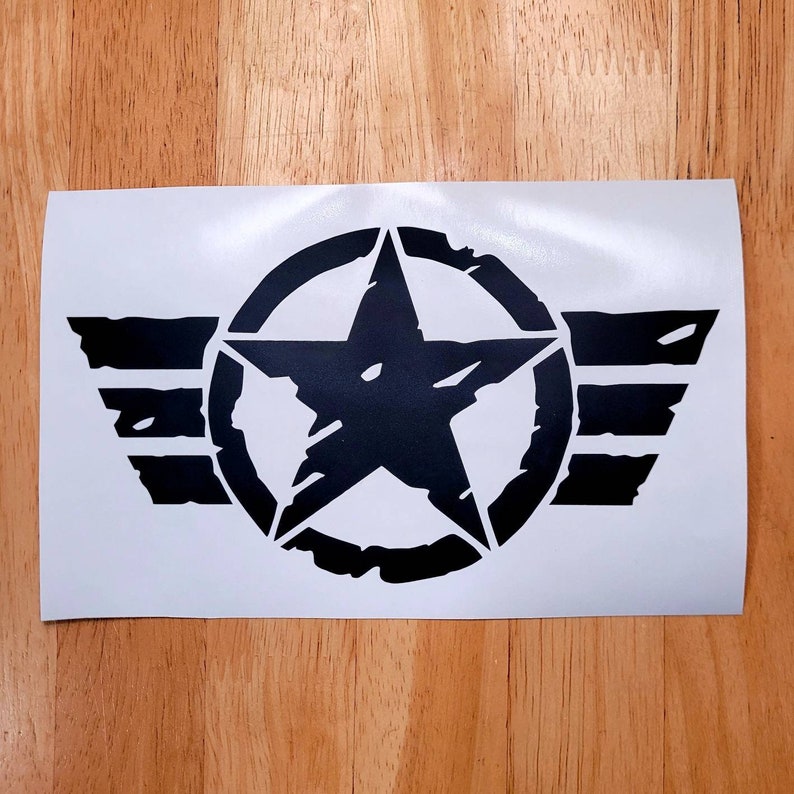 Distressed Star Aviation Wings Vinyl Decal, Car Truck Window Sticker - Etsy