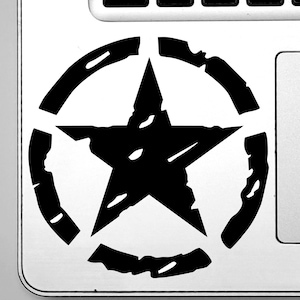 Distressed Army Star Vinyl Decal, WWII Military Sticker - Etsy