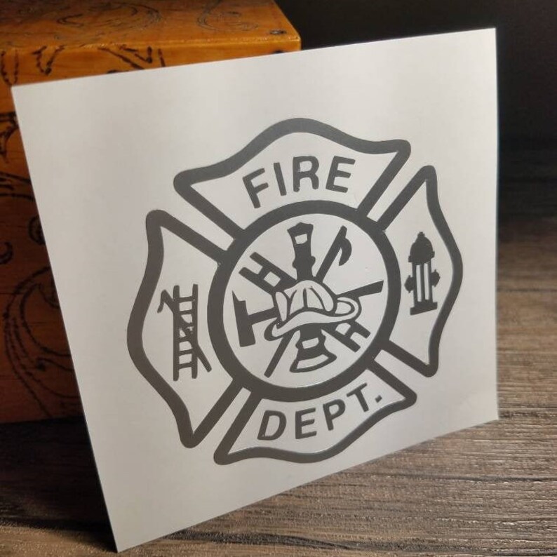 Fire Department Window Vinyl Decal Sticker Firefighter - Etsy