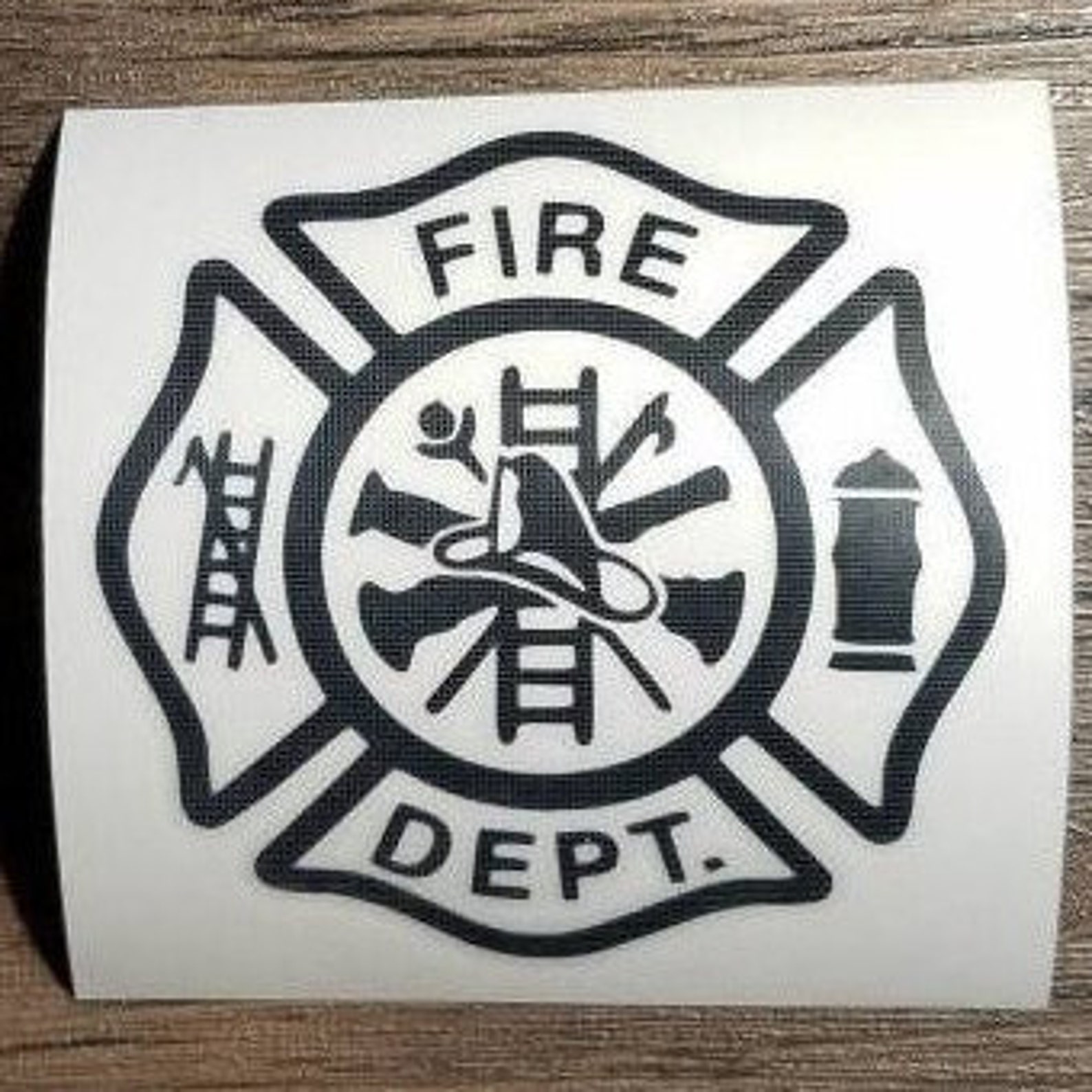 Fire Department Window Vinyl Decal Sticker Firefighter Decals Stickers ...
