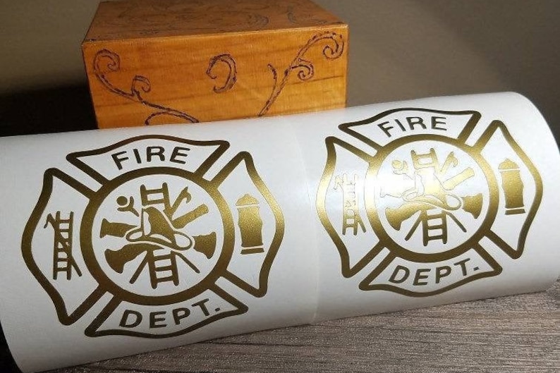 Fire Department Window Vinyl Decal Sticker Firefighter - Etsy