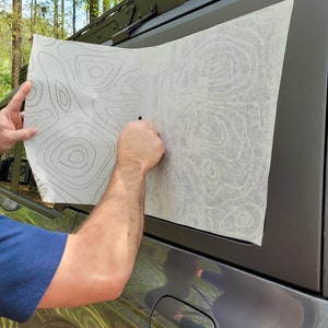 Topography Lines Vinyl Decal Sticker You Trim for Your Windows, RV ...