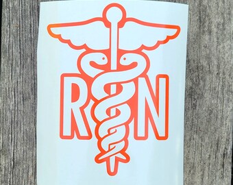 Caduceus Medical Cross LPN 5 Vinyl Decal Window Sticker - Etsy