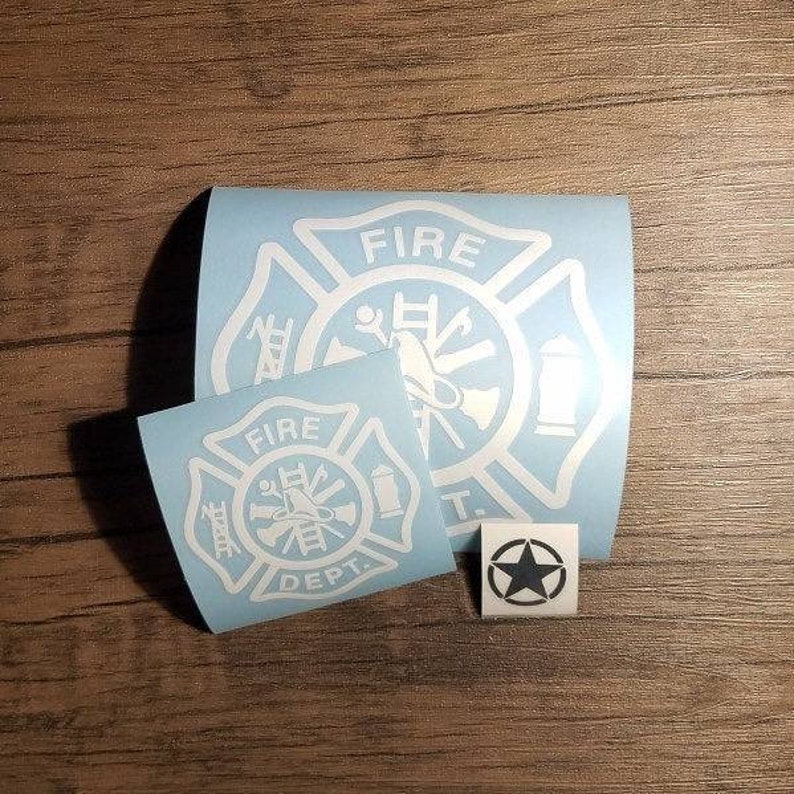Fire Department Window Vinyl Decal Sticker Firefighter | Etsy