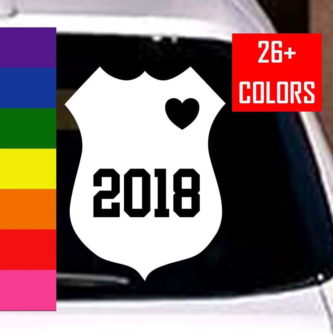 Police Officer Badge Shield Vinyl Sticker Decal for Car Truck Laptop ...