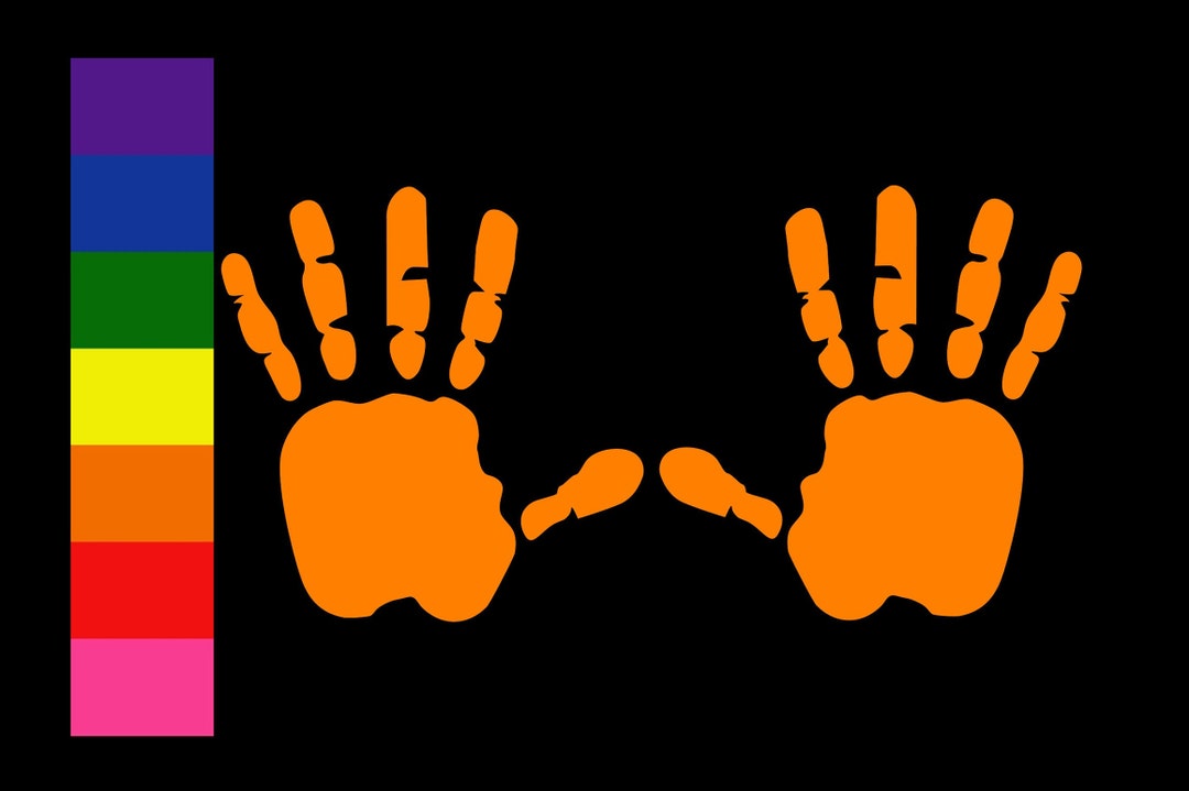 Hand Wave Vinyl Decal Sticker With for Car, Laptop, Cup, Mug, Cellphone ...