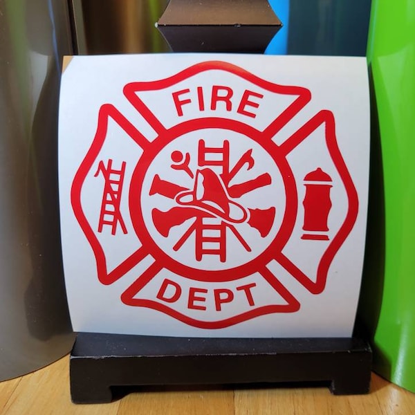 Firefighter Vinyl Decal - Etsy