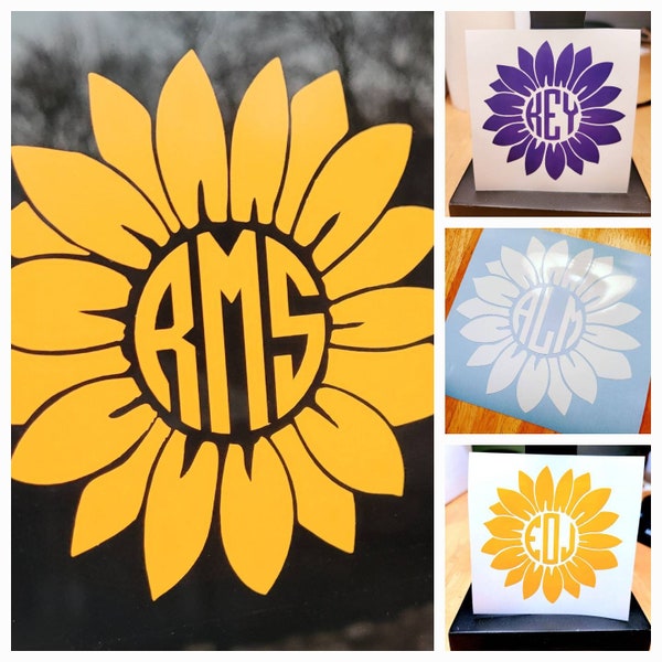 Sunflower Monogram - Etsy