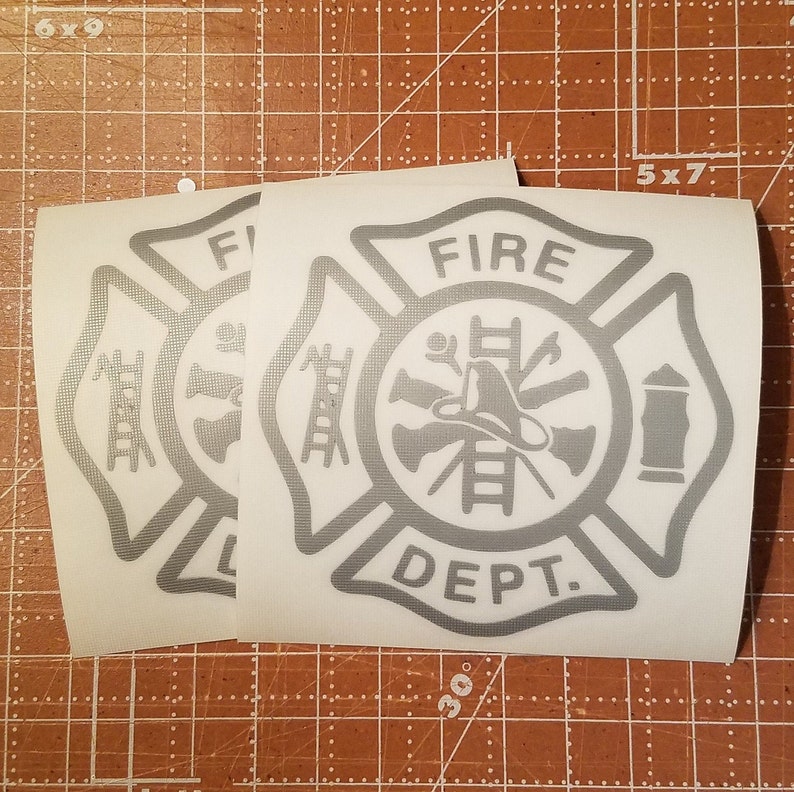 Fire Department Window Vinyl Decal Sticker Firefighter | Etsy