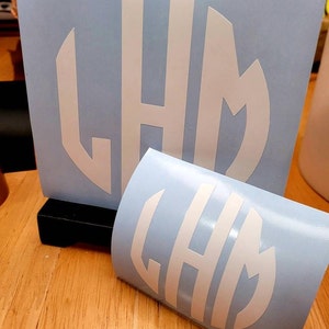Monogram Car Window Vinyl Sticker Decal Monogram Decals - Etsy