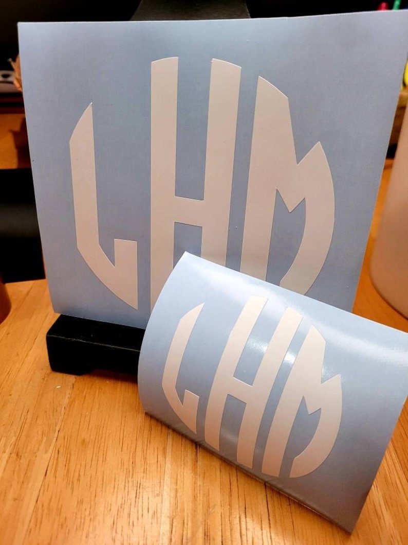 Monogram Car Window Vinyl Sticker Decal Monogram Decals - Etsy