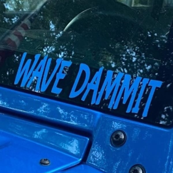 Jeep Wave Sticker - Etsy