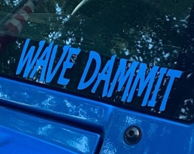 Wave Damnit Decal - Etsy