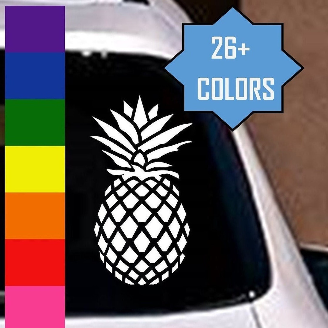 Pineapple Vinyl Decal Sticker for Car, Truck, Laptop, Cellphone, Bumper ...