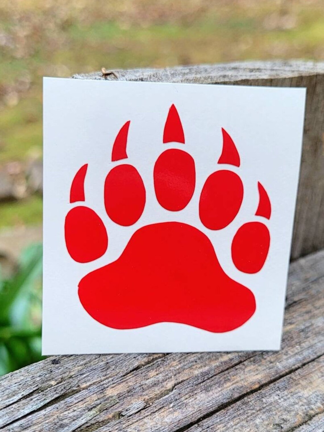 Grizzly Bear Paw Print Vinyl Decal Sticker for Car Truck - Etsy