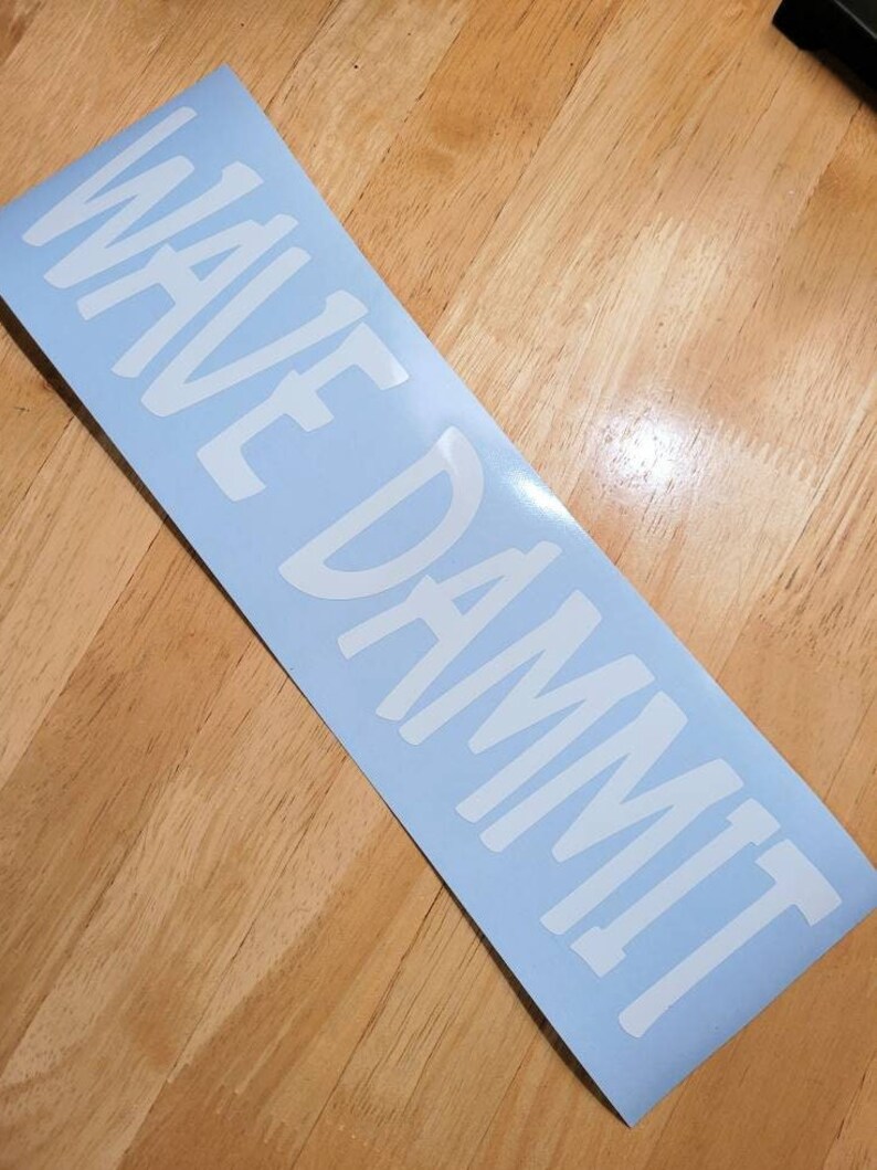 Hand Wave Dammit Vinyl Decal Sticker for Window Bumper - Etsy