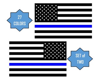 Police American Flag Decal Sticker. Car, Window - Etsy