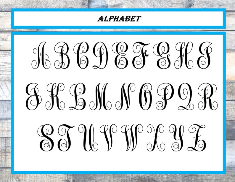 Vine Monogram Vinyl Car Decal Sticker Monogram Window - Etsy