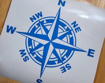 Nautical Compass Decal - Etsy