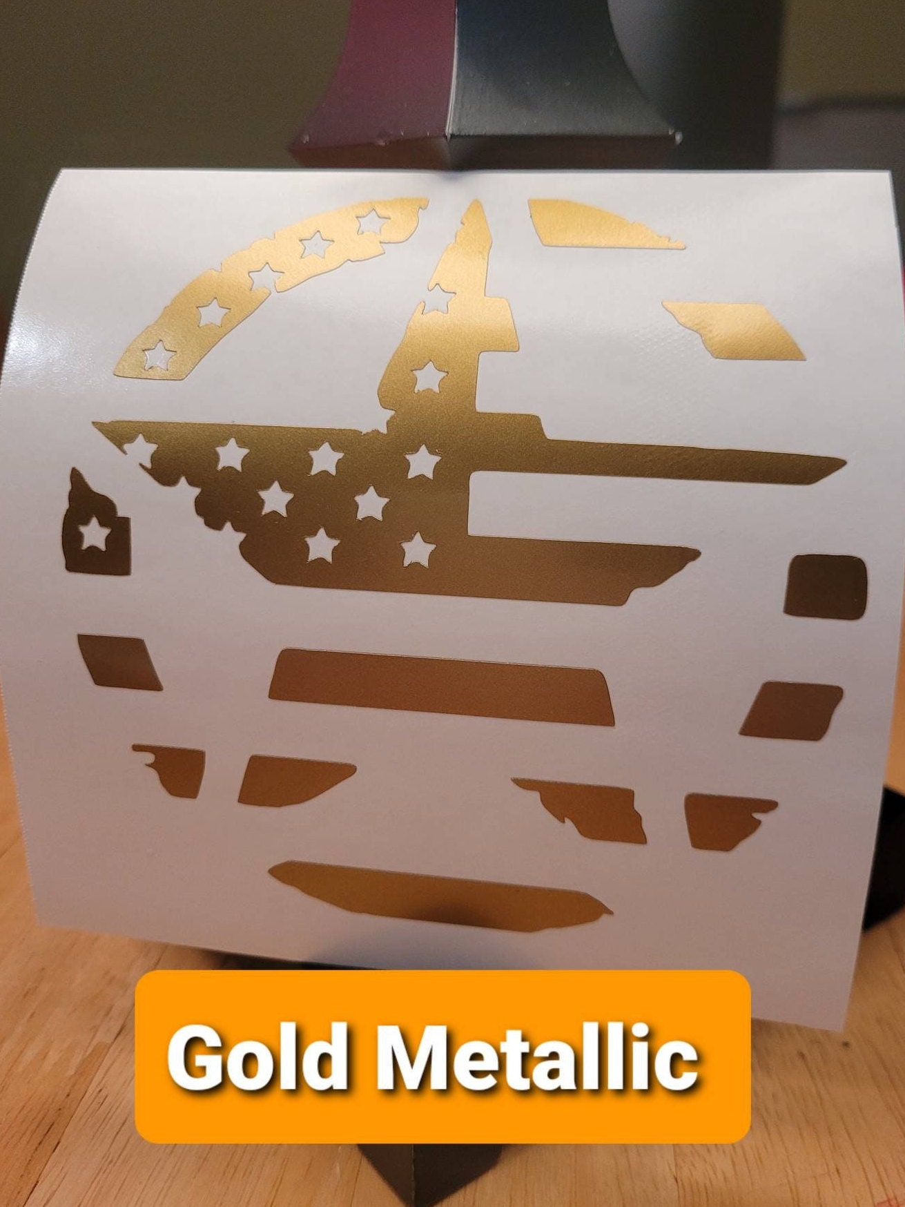 Distressed Star Vinyl Sticker Decal With US Flag for Car and - Etsy