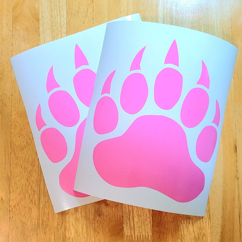 Grizzly Bear Paw Print Vinyl Decal Sticker for Car, Truck, Window, Hood ...