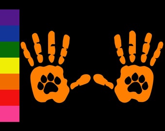 Hand Print Decal - Etsy