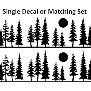 Trees Forest Side Graphic Vinyl Decal Sticker for Your Car, Truck, RV ...