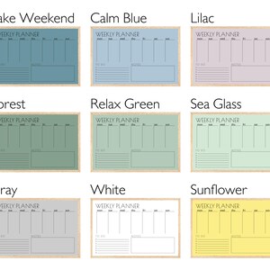 Dry Erase Weekly Planner & To-do List | Customizable Color Options ...