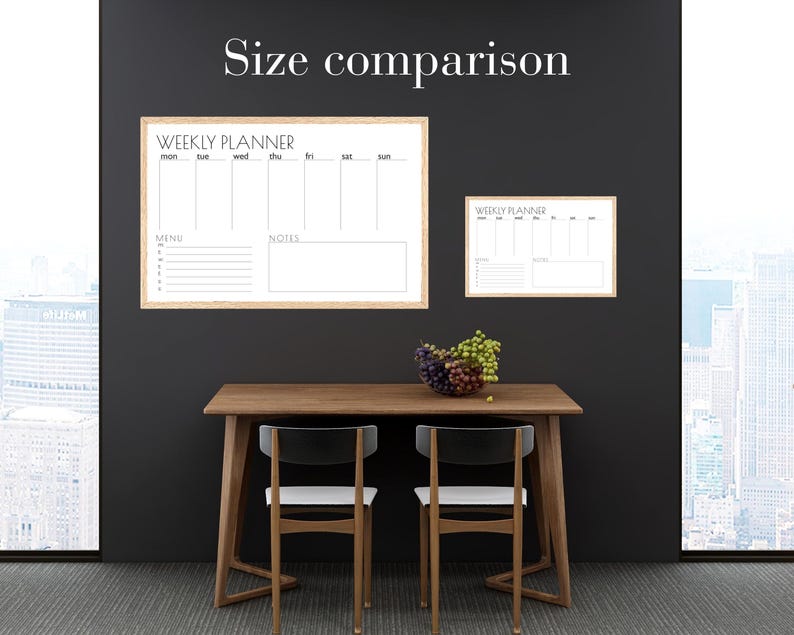 Weekly Dry Erase Wall Planner | Personalized Schedule Board | 12x18 or ...