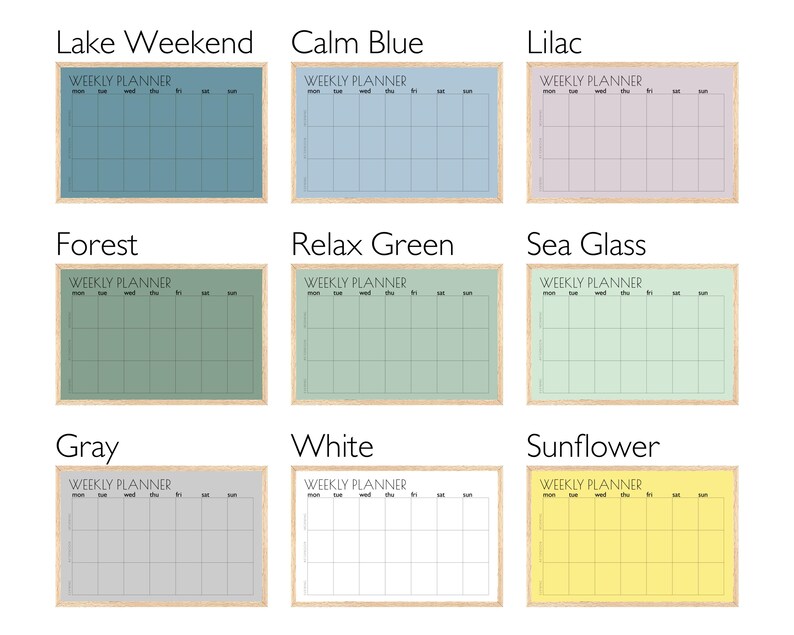 Weekly Time Block Dry Erase Planner | 12x18 or 24x36 | Monday Start ...