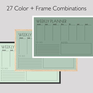 Dry Erase Weekly Planner & To-do List | Customizable Color Options ...