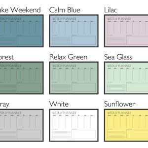 Dry Erase Weekly Planner & To-do List | Customizable Color Options ...