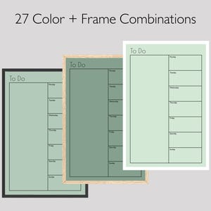 Weekly To-do List Dry Erase Board | 12x18 or 24x36 | Days of the Week ...