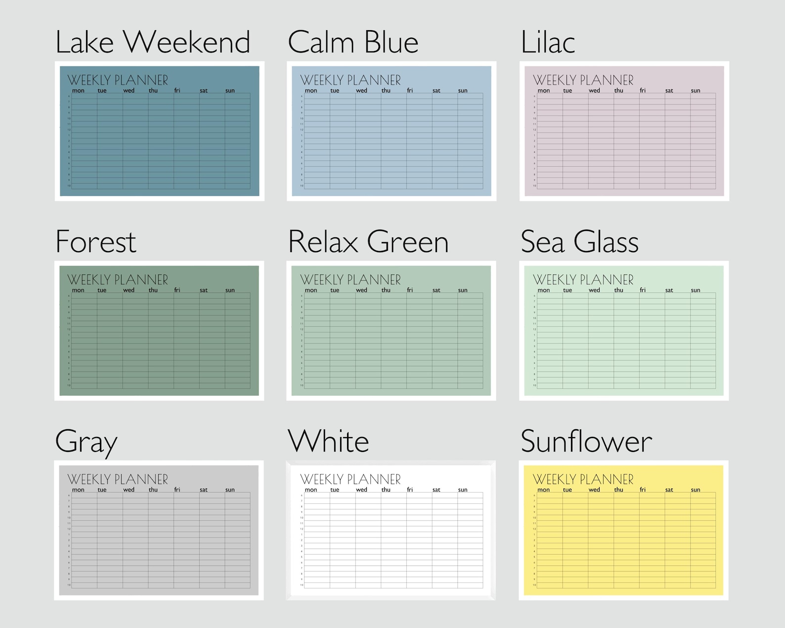 Hourly Dry Erase Wall Planner | Weekly Calendar Board | 12x18 or 24x36 ...