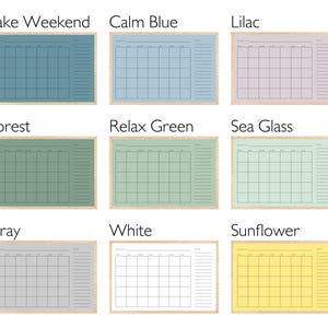 Personalized Monthly Dry Erase Wall Calendar Customizable Color Options ...